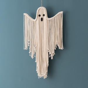 Macrame Halloween Ghost, Rope Ghost, Halloween Ghost, Ghost Decorations ...