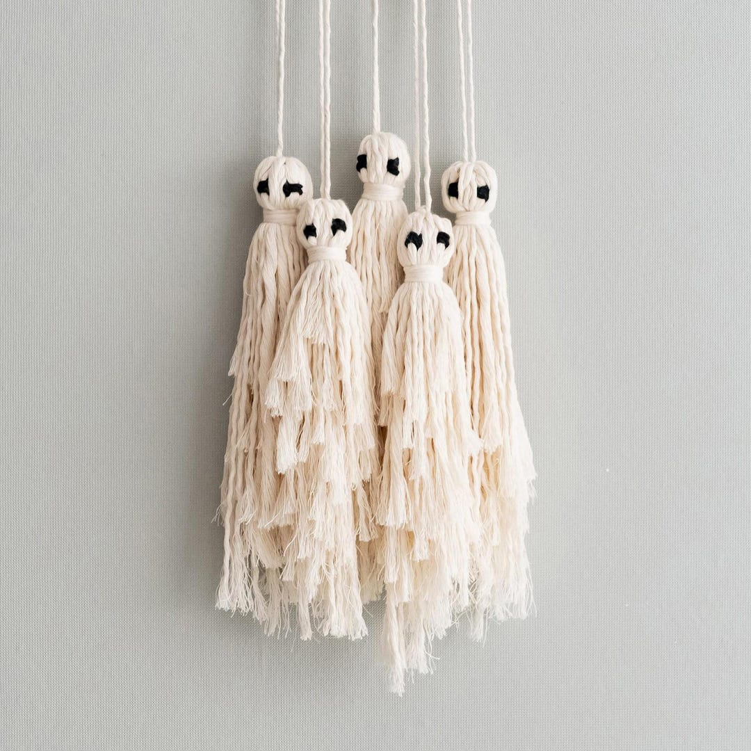 Macrame Halloween Ghost, Rope Ghost, Halloween Ghost, Ghost Decorations ...