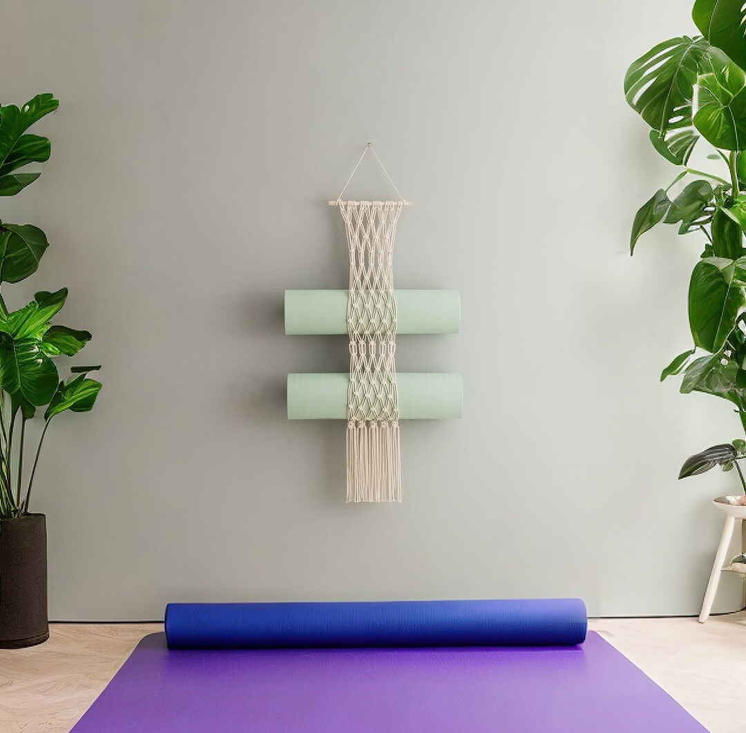 Macrame Yoga Mat Holder Boho Mat Hanger for Yoga Accessories I85 - Etsy