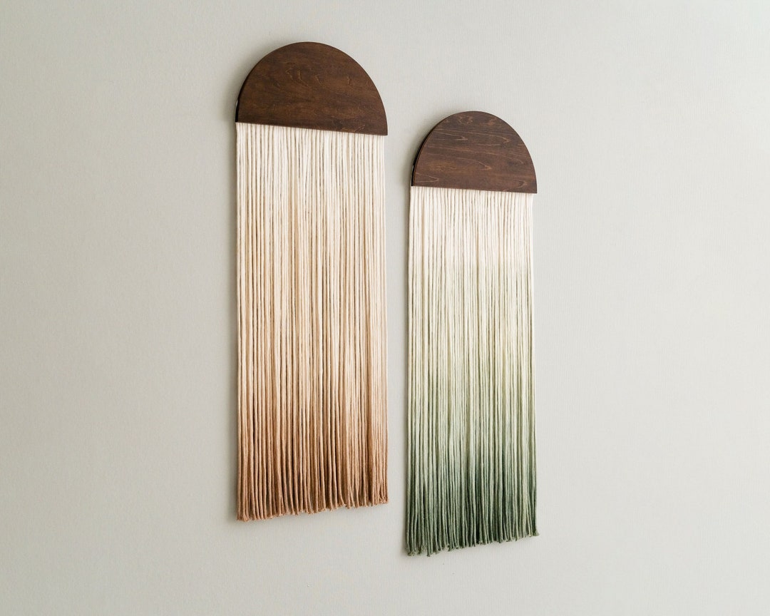 Dip Dye Yarn Wall Art, Room Decor Aesthetic, Home Decor and Gifts, Dip ...