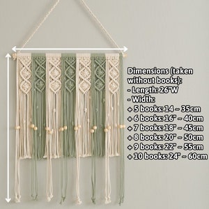 Macrame Book Holder, Book Wall Hanging, Book Shelves, Living Room Decor ...