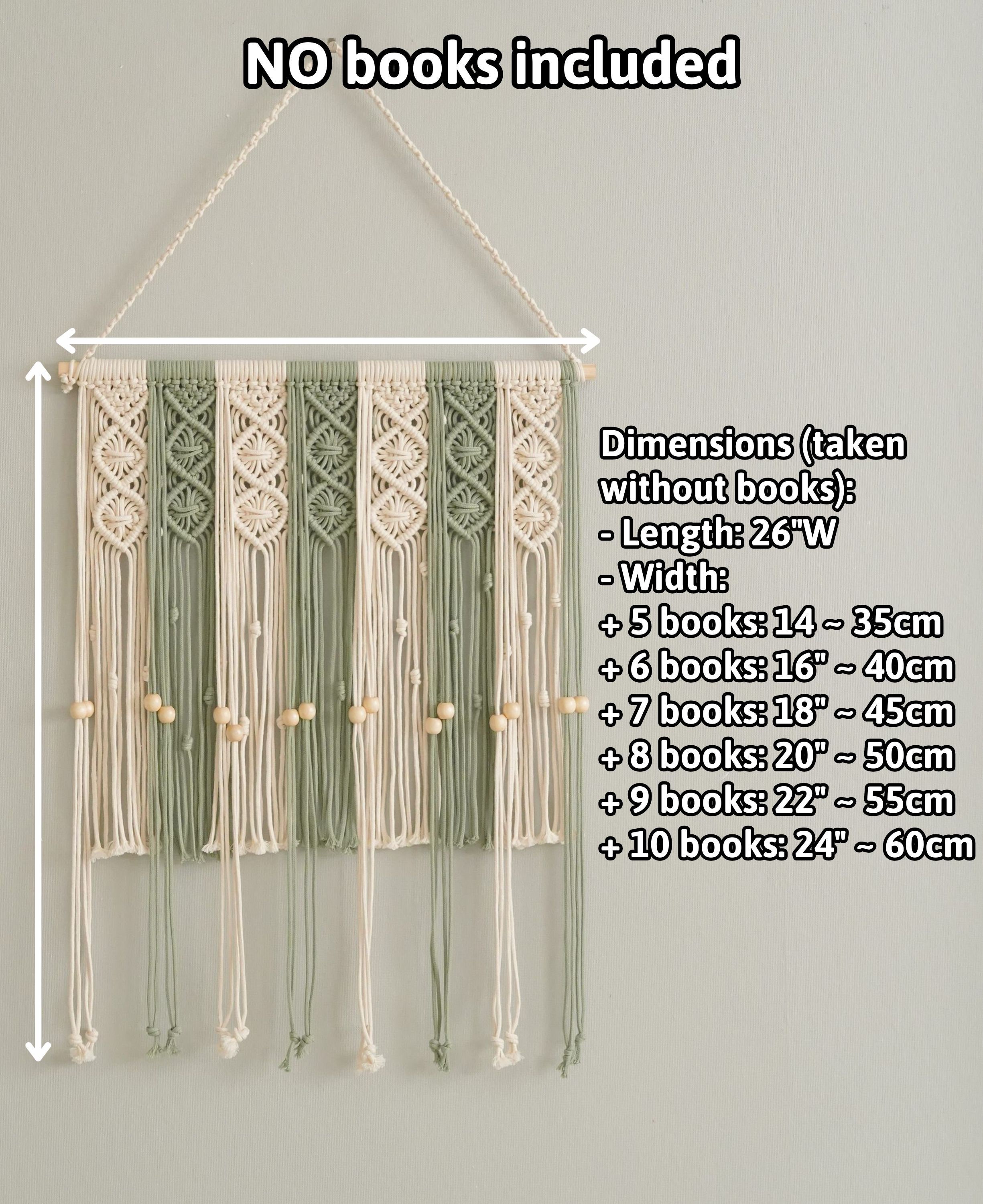Macrame Book Shelf, Kid Room Decor, Bohemian Book Holder, Macrame Wall ...