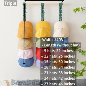 Macrame Cap Rack, Fun Home Decor, Vertical Hat Rack, Snapback Caps ...