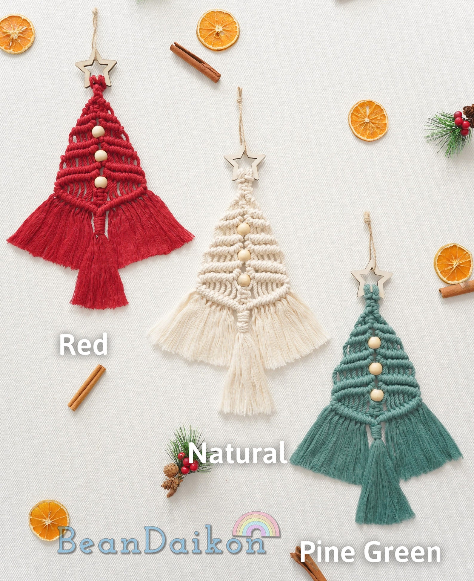 Macrame Xmas Tree Holiday Wall Art Macrame Wall Decor Boho - Etsy