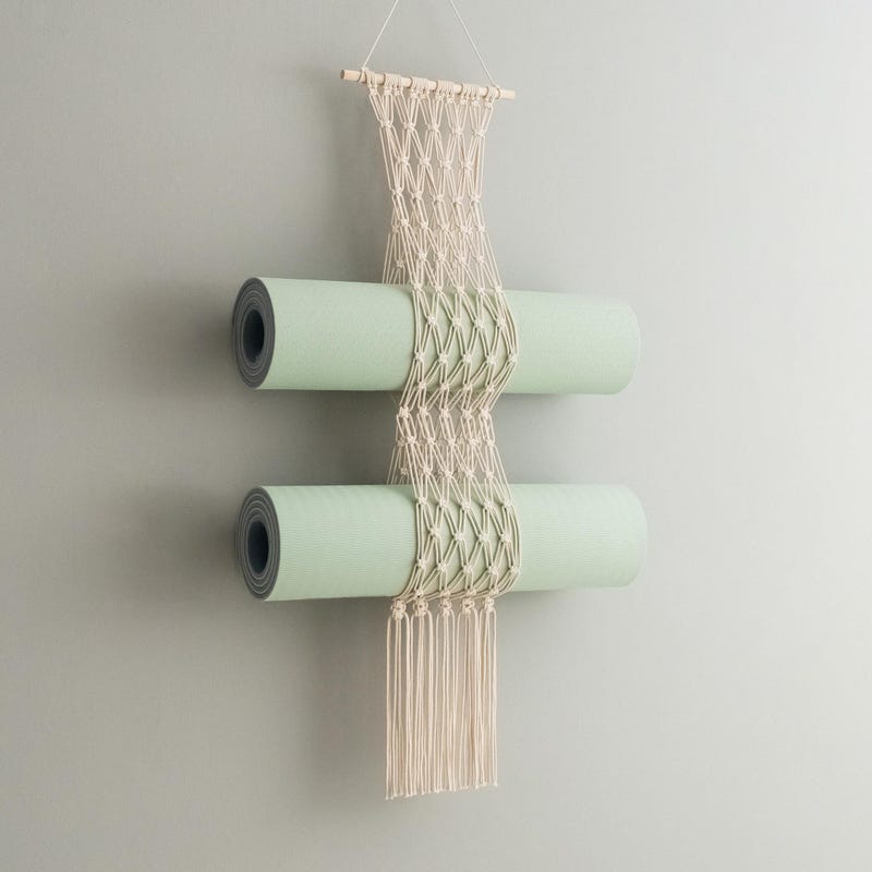 Yoga Mat Wall Holder - Etsy
