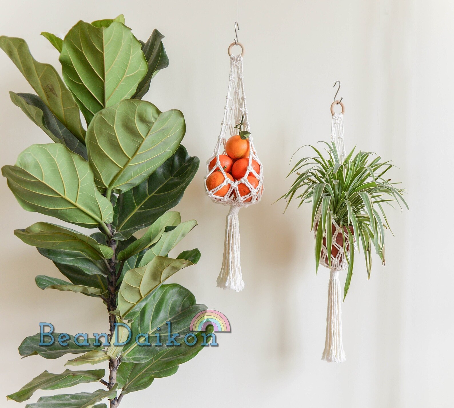 Macrame Hanging Basket Macrame Vegetable Bag Macrame Fruit | Etsy