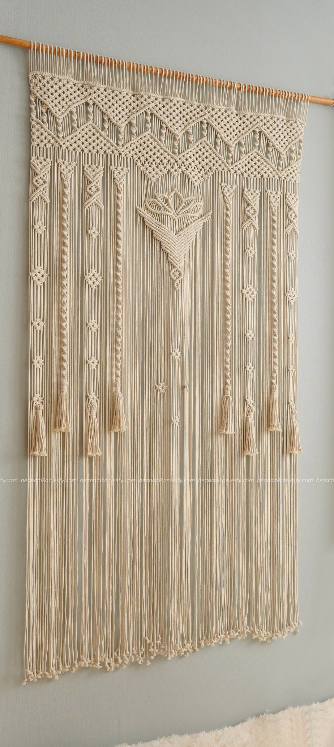 Macrame Large Curtain Extra Large Wall Art Handmade Home - Etsy