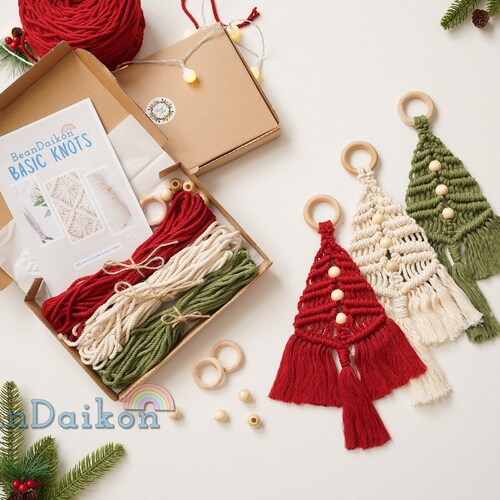 Macrame DIY Christmas Tree Macrame Craft KIT Christmas Gift - Etsy