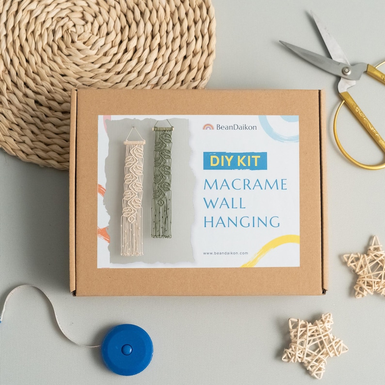 Macrame Wall Hanging Kit for Adults DIY Boho Home Decor Craft Kit K29 ...