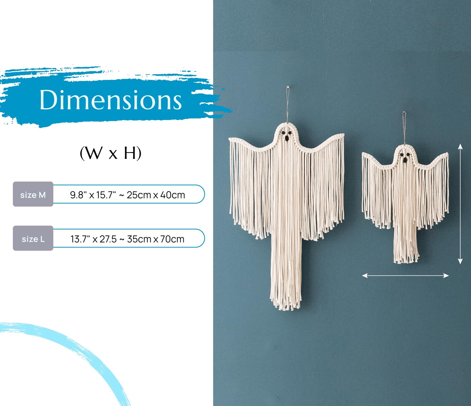 Macrame Halloween Ghost, Rope Ghost, Halloween Ghost, Ghost Decorations ...