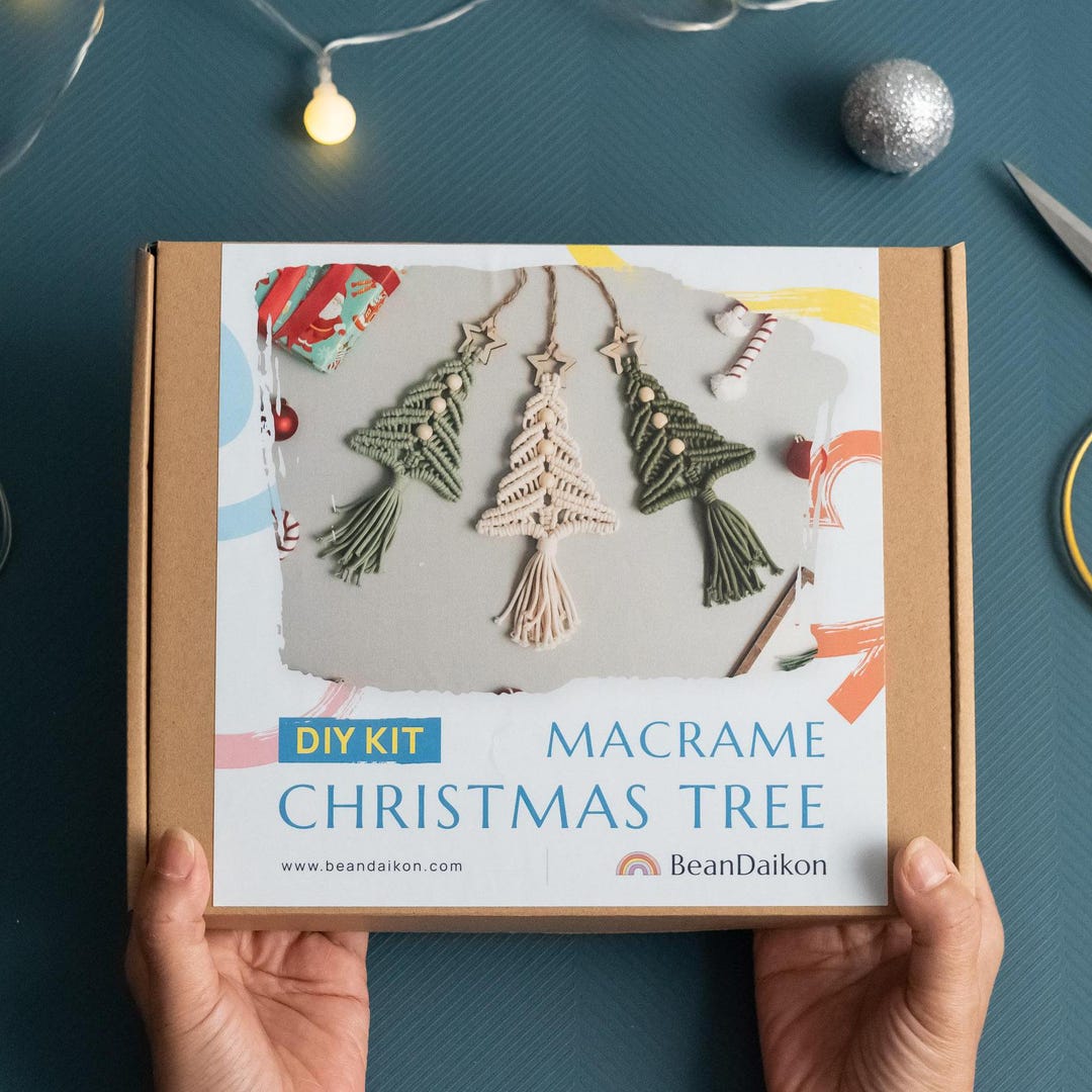 Macrame DIY Christmas Tree, Macrame Craft KIT, Christmas Gift, Holiday ...