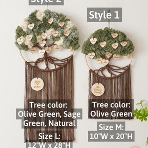 Macrame Family Tree, Personalized Gifts, Boho Wall Tapestry, Cozy Room ...