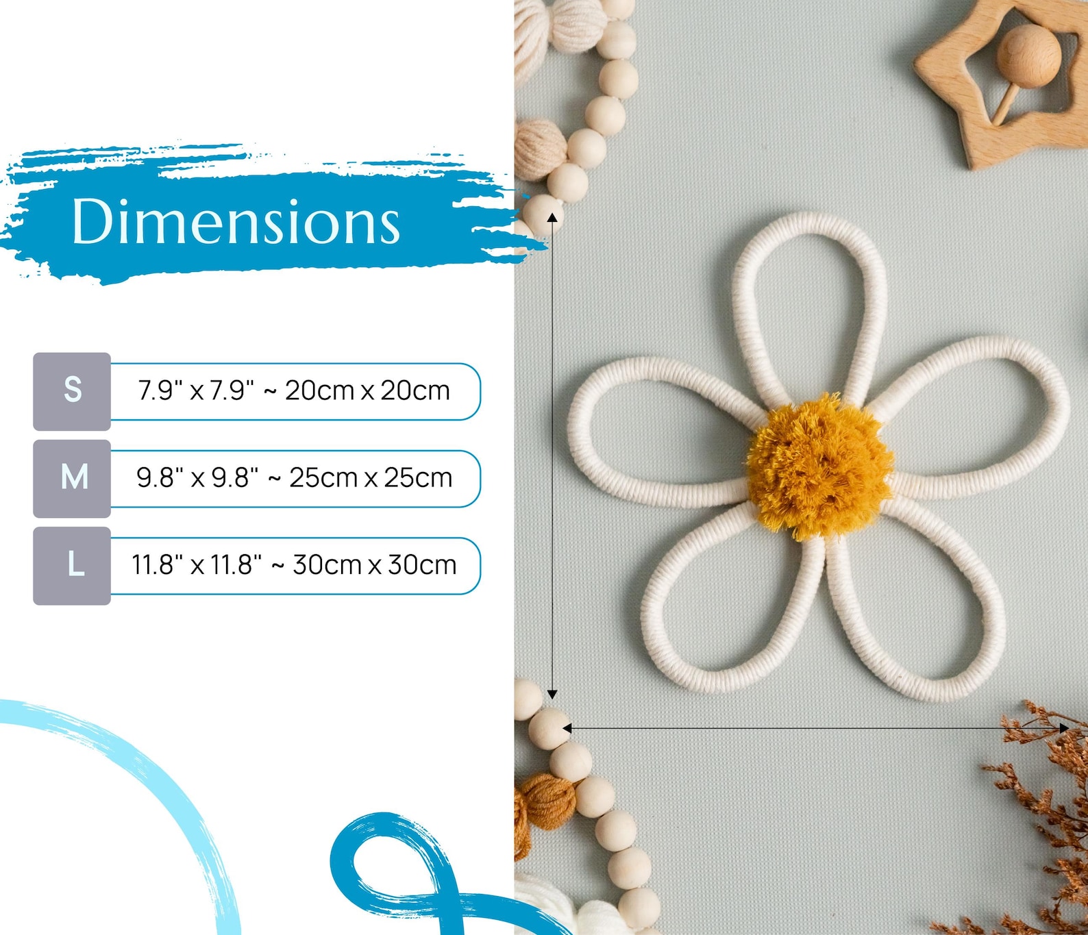 Flower Wall Hanging | Arabella Wildflower Trio | Kidsroom Decor | Girls ...