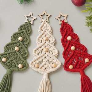 Diy Xmas Tree Pattern, Boho Nursery Decor, Beginner Tutorial, Step by ...