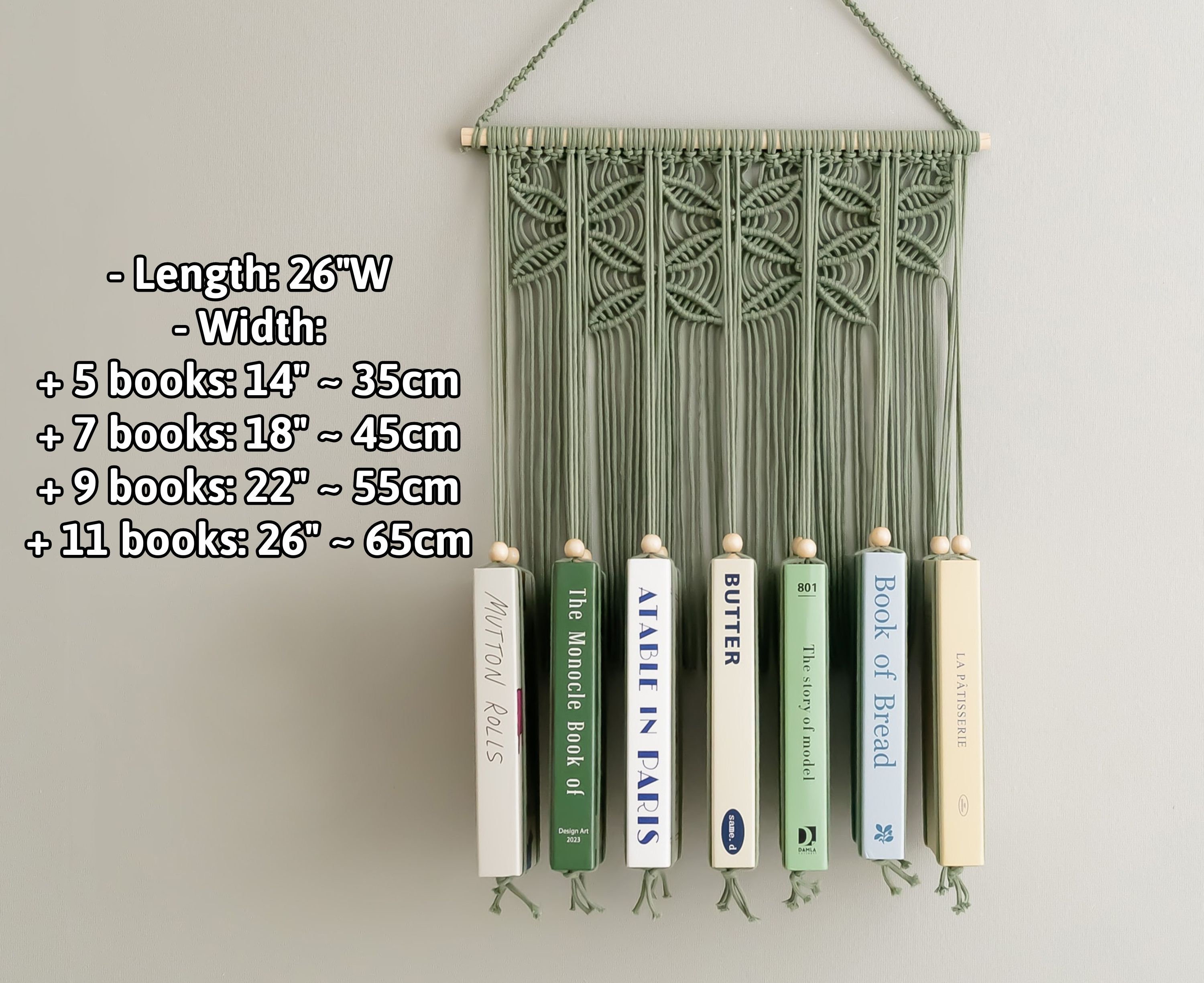 Macrame Bookshelf, Decor Home Boho, Book Storage for Kids, Macrame ...