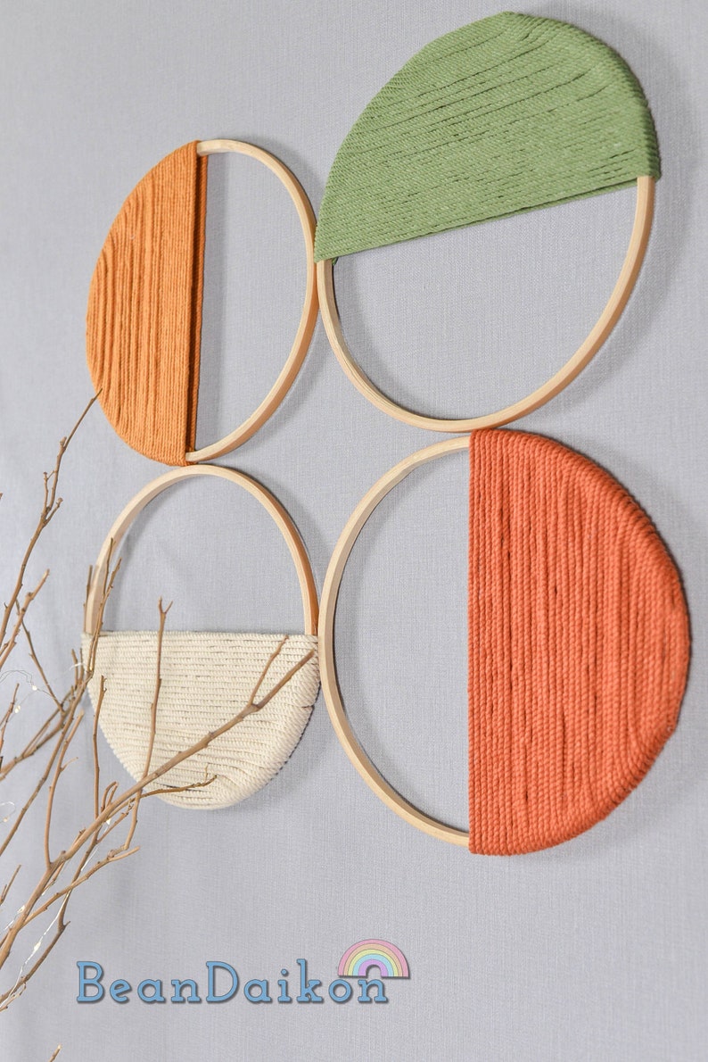 Macrame Circle Wall Hanging Handmade Hoop Wall Art Boho - Etsy