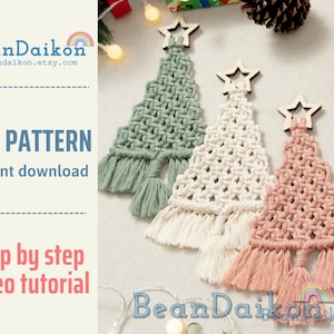 Macrame Pattern Christmas Tree PDF Download, Boho Christmas Decor, Boho ...