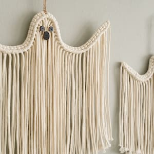 Macrame Halloween Ghost, Rope Ghost, Halloween Ghost, Ghost Decorations ...