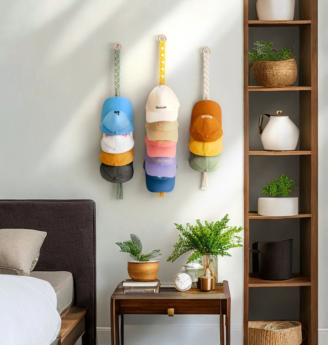Wall Cap Display, Minimal Cap Hanger, Birthday Gift, Caps Display Rack ...