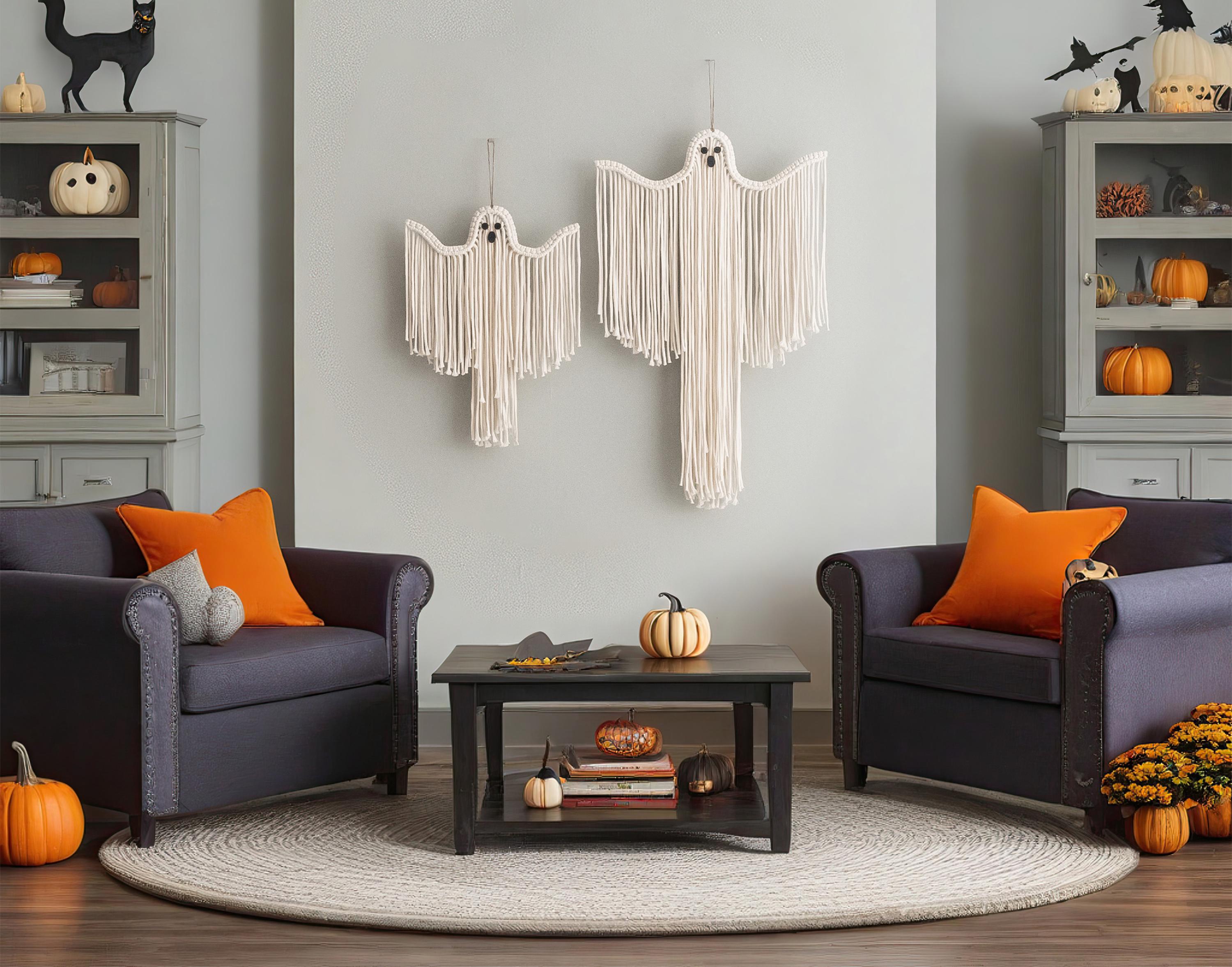 Halloween White Ghost, Ghost Decorations, Hanging Ghost, White Ghost ...