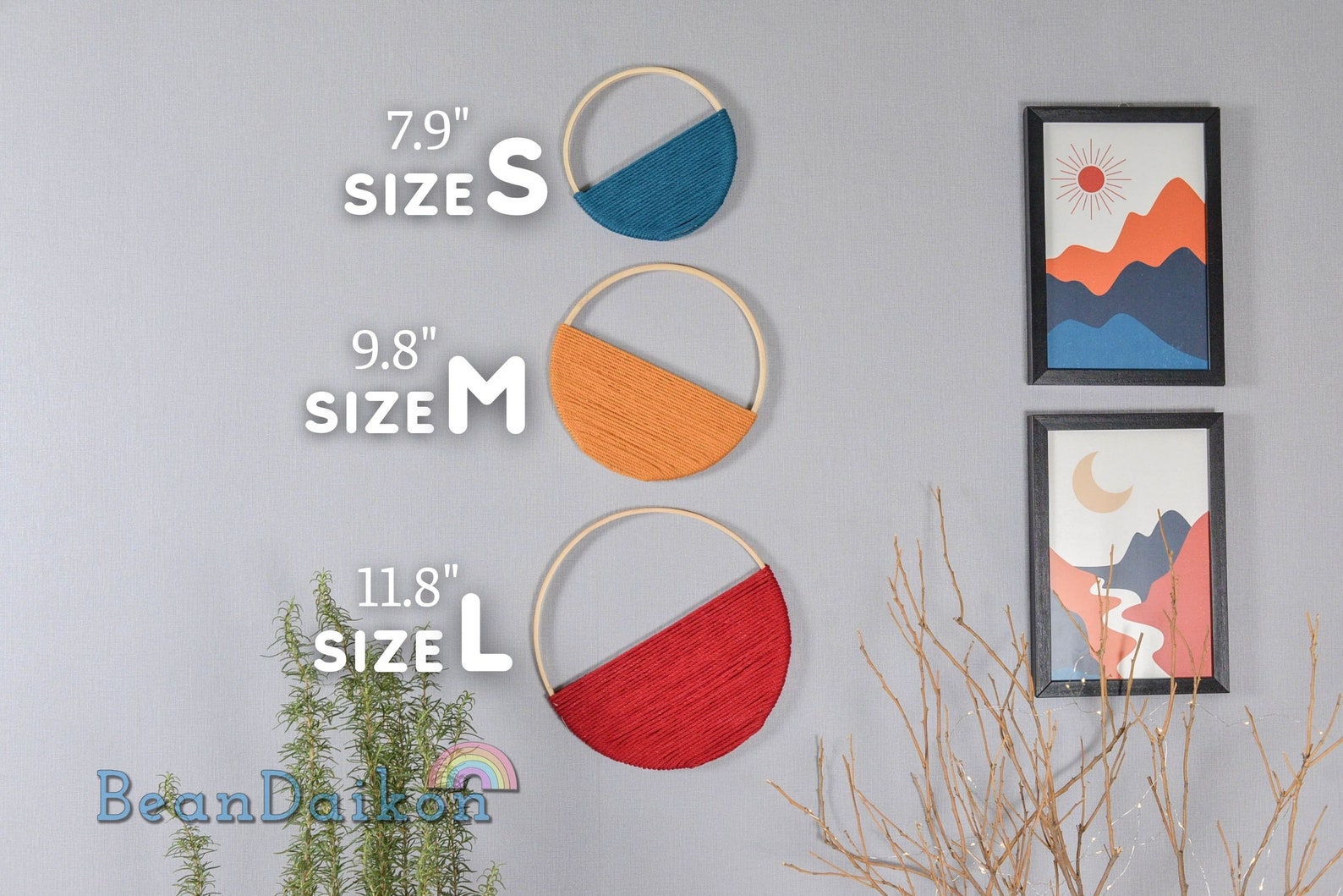 Macrame Circle Wall Hanging Handmade Hoop Wall Art Boho - Etsy