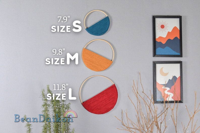 Macrame Circle Wall Hanging Handmade Hoop Wall Art Boho - Etsy
