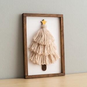 Framed Tassel Christmas Tree, Framed Yarn Tree, Tassel Tree Sign ...