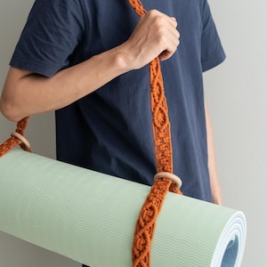 Macrame Yoga Mat Strap for Boho and Minimalist Style I83 - Etsy