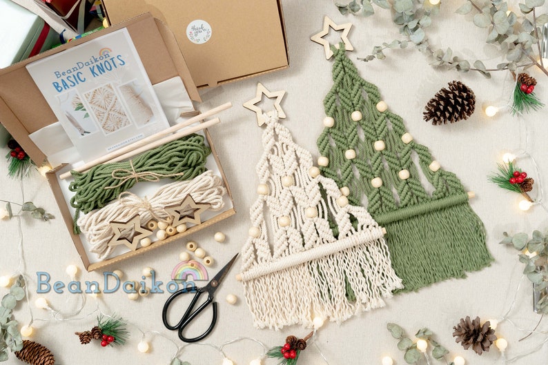 Macrame DIY Christmas Tree Macrame Craft KIT Christmas Gift - Etsy