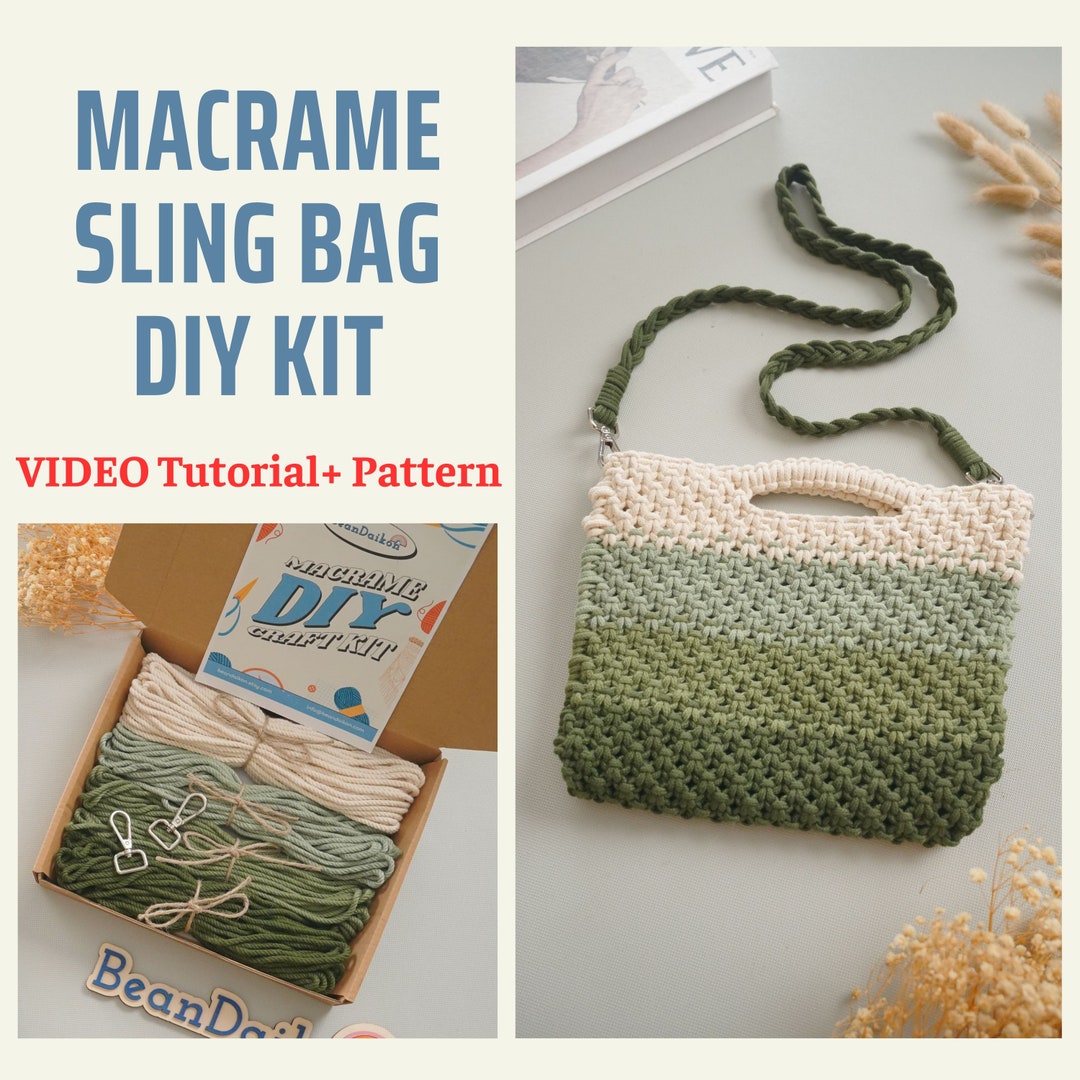 Macrame Bag Diy Kit, Macrame Diy, Diy Kit, Macrame Bag, Make Your Own ...