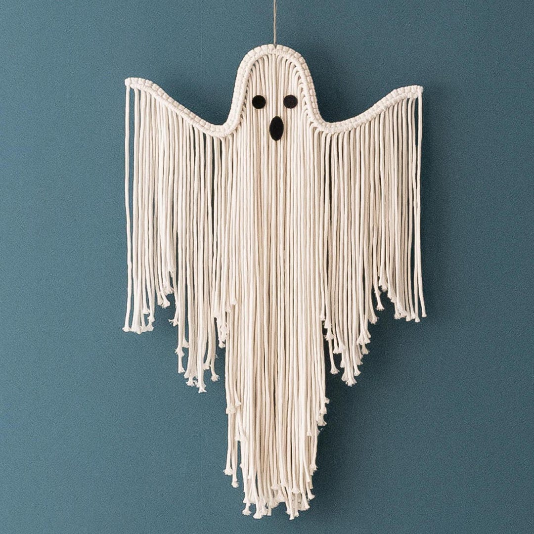 Macrame Halloween Ghost, Rope Ghost, Halloween Ghost, Ghost Decorations ...
