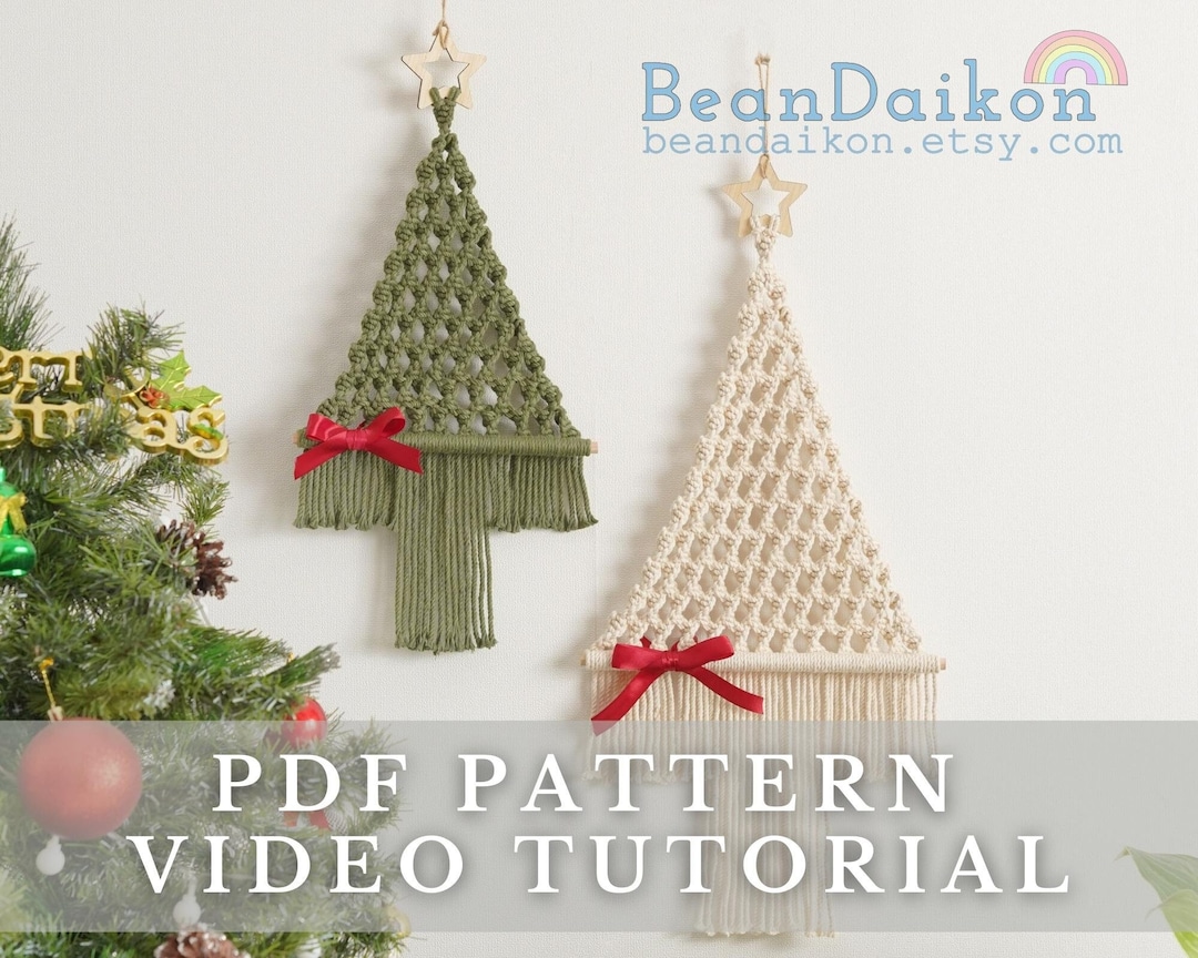 Macrame Christmas Tree Pattern, Macrame Christmas, Xmas Gift Idea ...