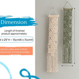 Macrame KIT, Macrame Beginner, Birthday Gift, Boho Office Decor, Make ...