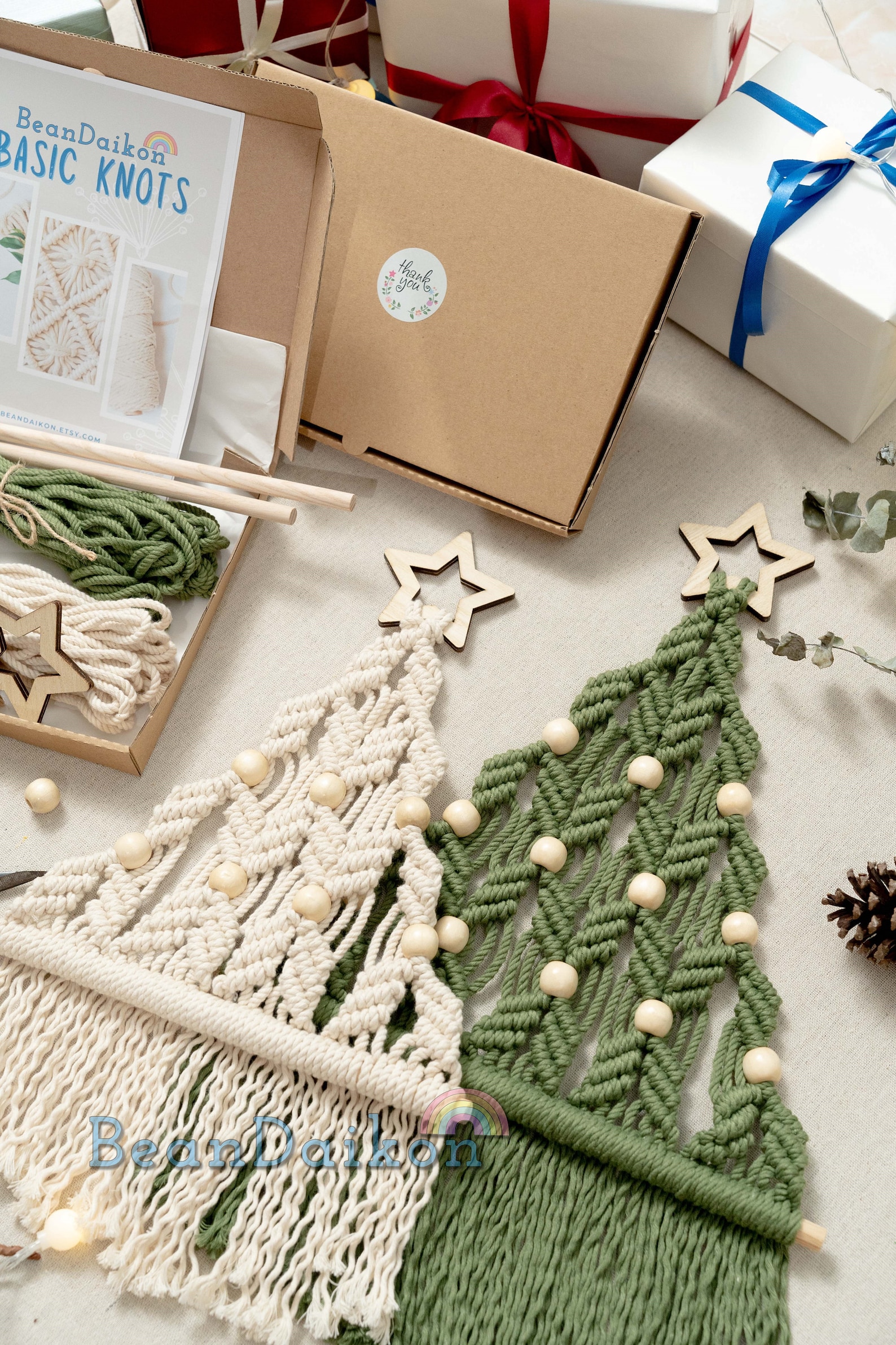 Macrame DIY Christmas Tree Macrame Craft KIT Christmas Gift - Etsy