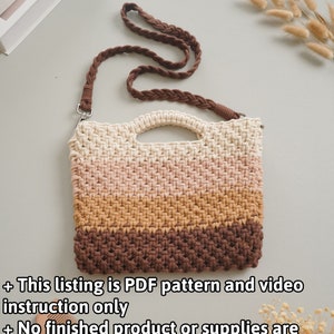 Diy Macrame Bag Pdf, Macrame Bag Tutorial, Macrame Pdf Pattern, Bag for ...