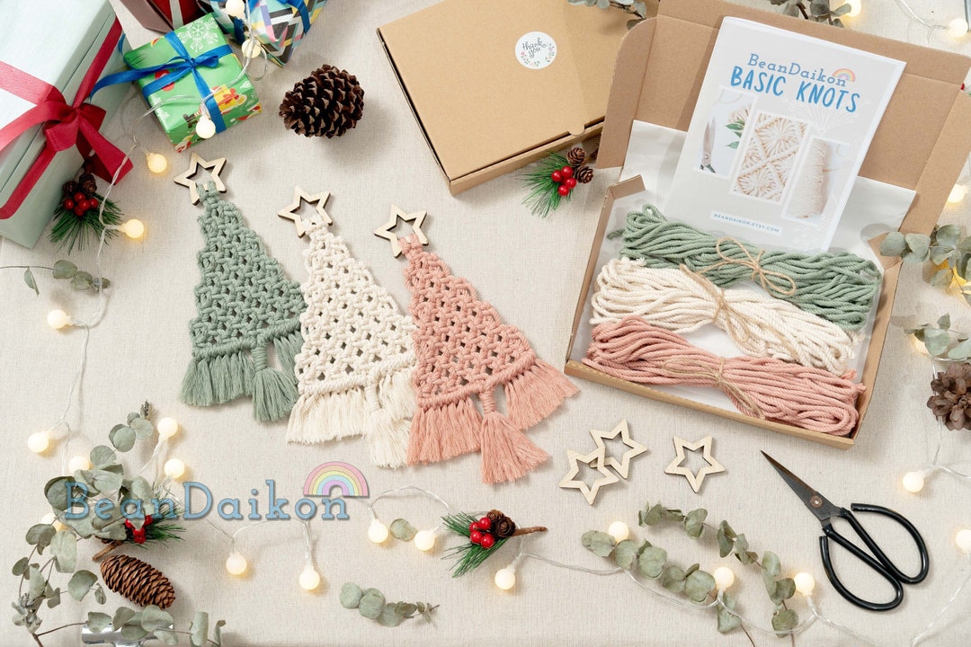 KIT Christmas Tree Macrame DIY Craft Kit Boho Christmas - Etsy