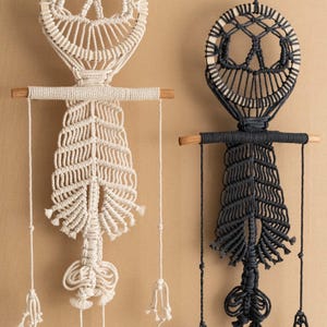 Macrame Skeleton, Halloween Hanging Decoration, Spooky Wall Art, Gothic ...