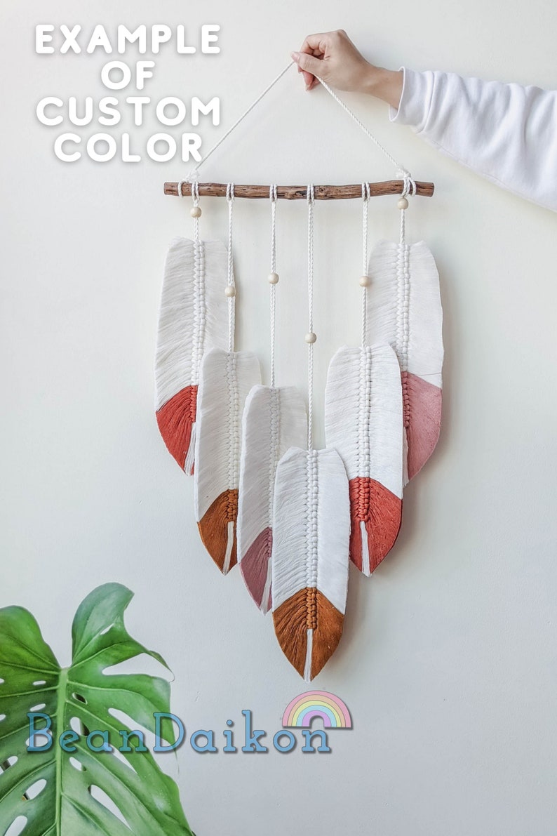 Macrame Feather Wall Hanging Modern Macrame Wall Art Boho - Etsy Macrame Feather Wall Hanging Modern Macrame Wall Art Boho - Etsy