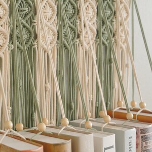 Macrame Book Holder, Book Wall Hanging, Book Shelves, Living Room Decor ...