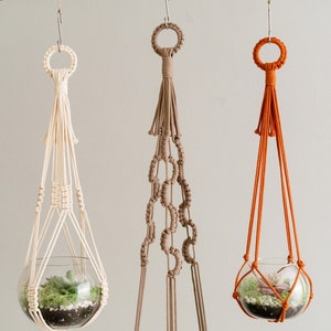 Macrame Plant Hanger, Hanging Terrarium, Hanging Plant Hanger, Indoor ...