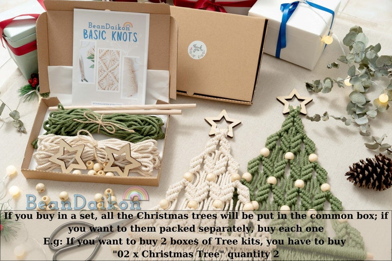 Macrame DIY Christmas Tree Macrame Craft KIT Christmas Gift - Etsy