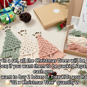 KIT Christmas Tree Macrame, DIY Craft Kit, Boho Christmas Decor, Craft ...
