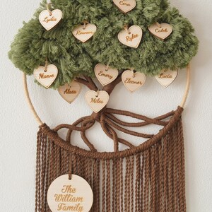 Macrame Family Tree, Personalized Gifts, Boho Wall Tapestry, Cozy Room ...