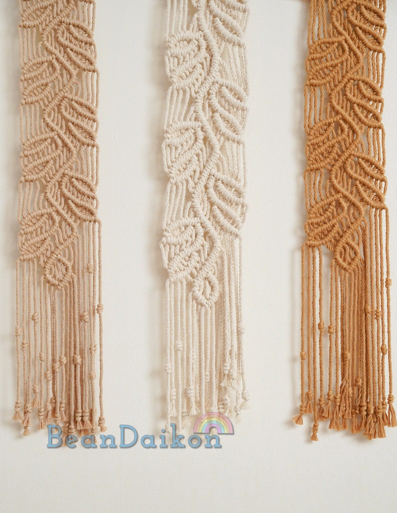 Modern Macrame Long Narrow Wall Art Vertical Wall Decor - Etsy