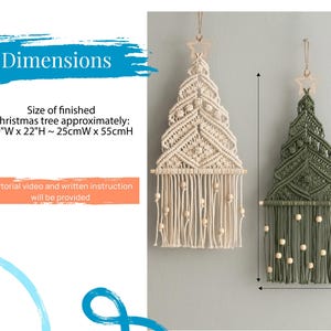 Macrame Craft Kit, Christmas Tree Kit, Kit for Adults, Macrame ...
