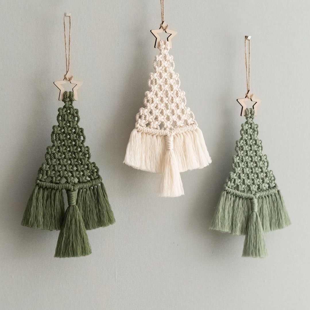 Boho Macrame Christmas Tree Wall Hanging, Macrame Christmas Tree, Christmas Wall Decor ...