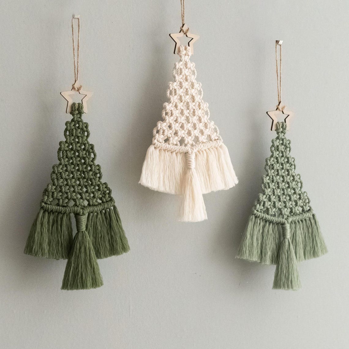 Boho Macrame Christmas Tree Wall Hanging, Macrame Christmas Tree ...