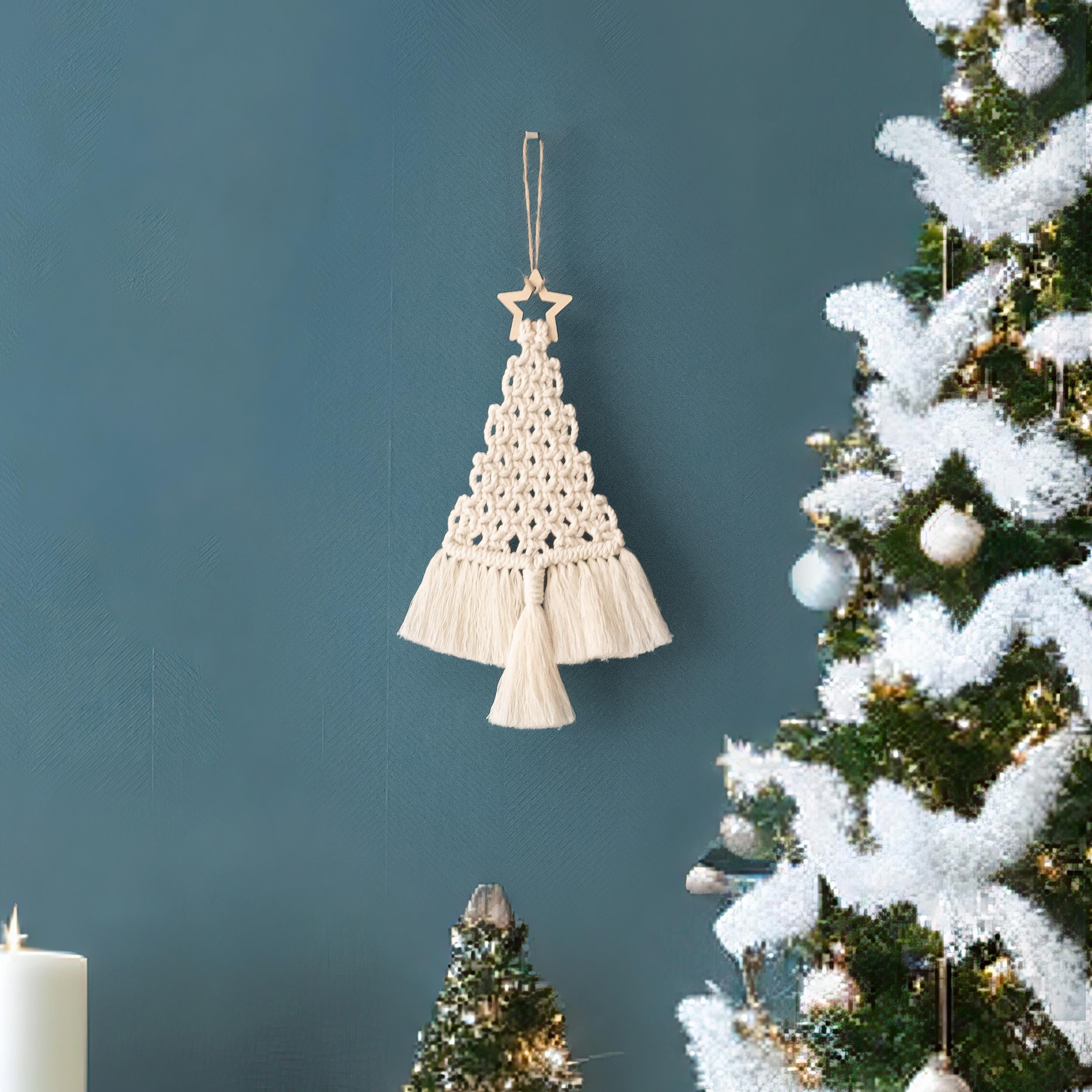 Boho Macrame Christmas Tree Wall Hanging, Macrame Christmas Tree ...