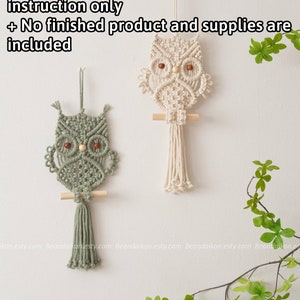 Macrame Owl Pattern, Craft Instructions, Diy Pattern, Macrame Owl, Do It Yourself, Diy Macrame ...