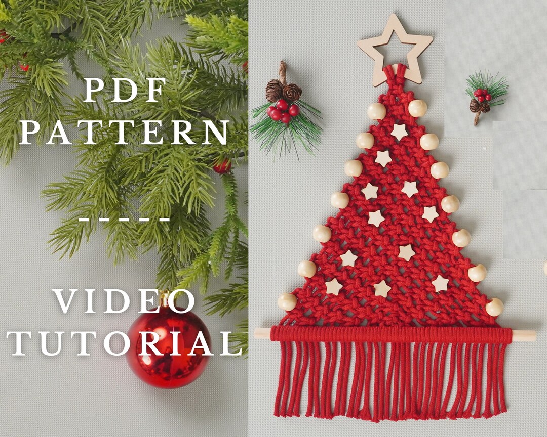 Christmas Tree Patterns, Macrame PDF Pattern, Simple Macrame Pdf, Gift ...